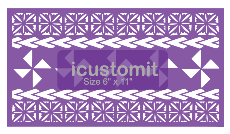 Polynesian Cake Stencil #12 — iCustomit