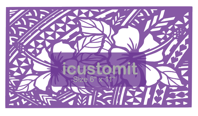 Polynesian Cake Stencil #16 — iCustomit