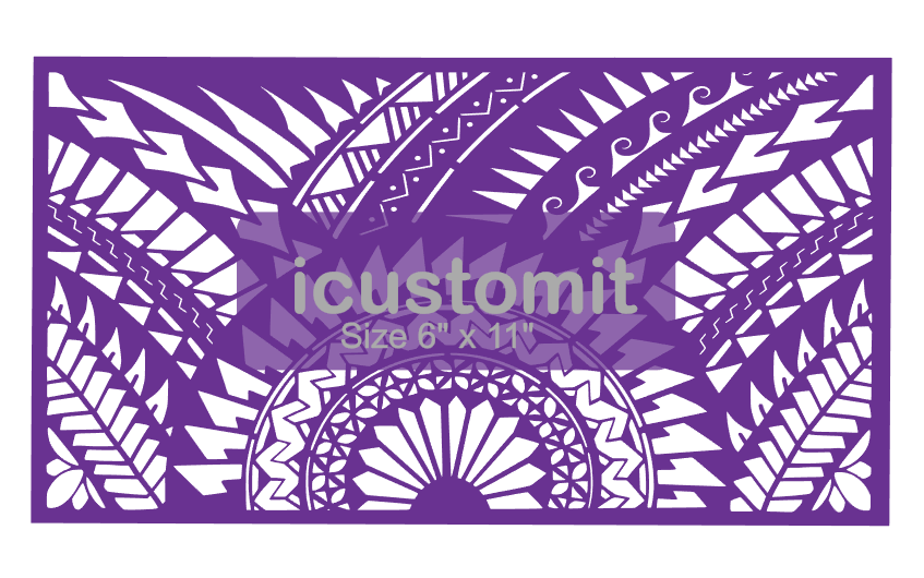 Polynesian Cake Stencil #48 — iCustomit